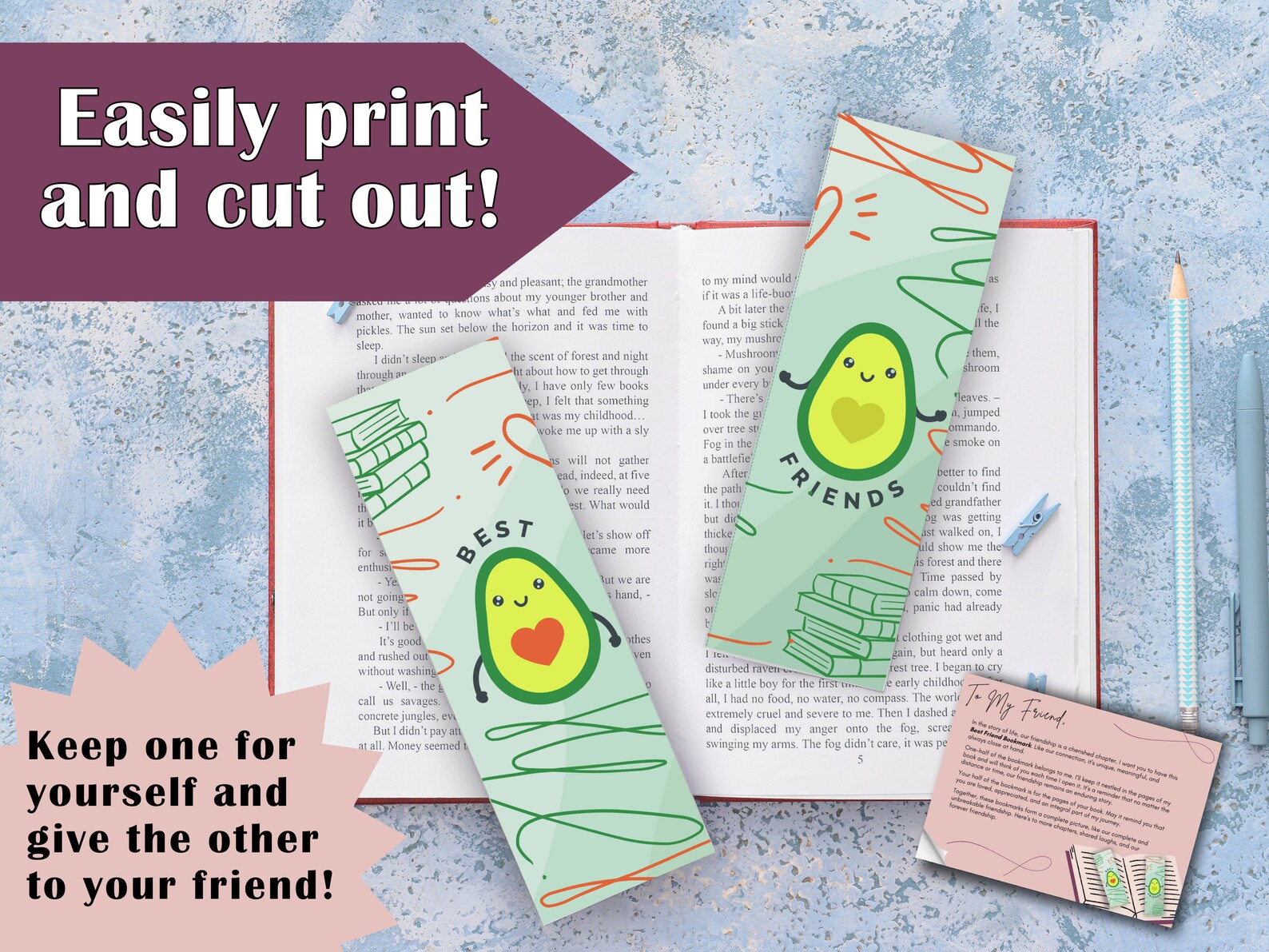 DIY Bookmarks for Best Friend Gifts | Bookish Bestie Gift Bookmark ...