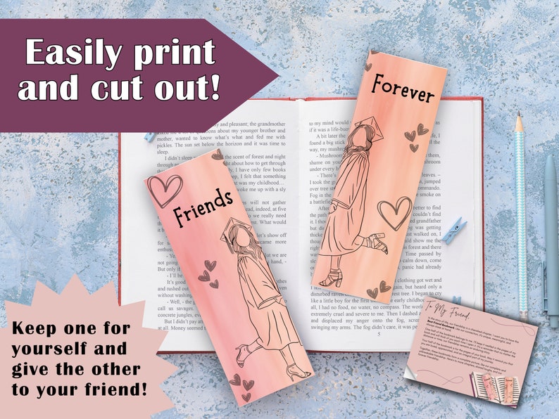 DIY Bookmarks for Best Friend Gifts Bookish Bestie Gift Bookmark ...