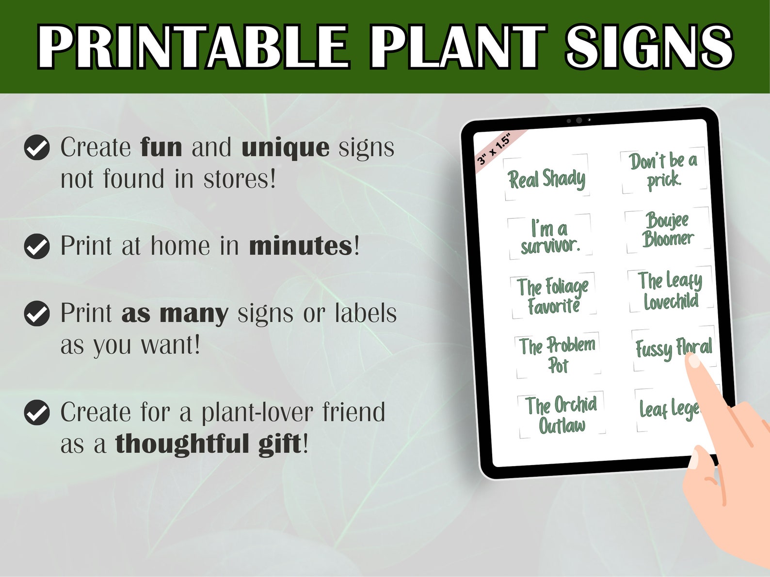 24 DIY Printable Funny Plant Signs and Plant Labels for Plant Lover ...