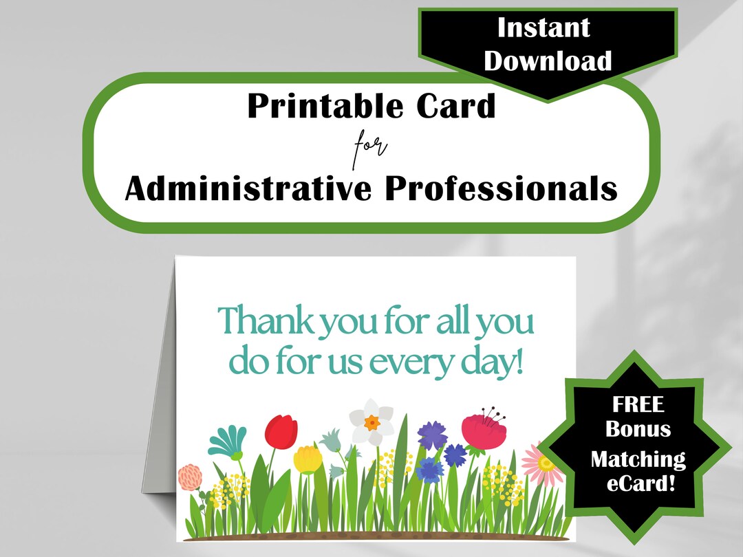 Administrative Professionals Day Card for Administrative Assistant ...