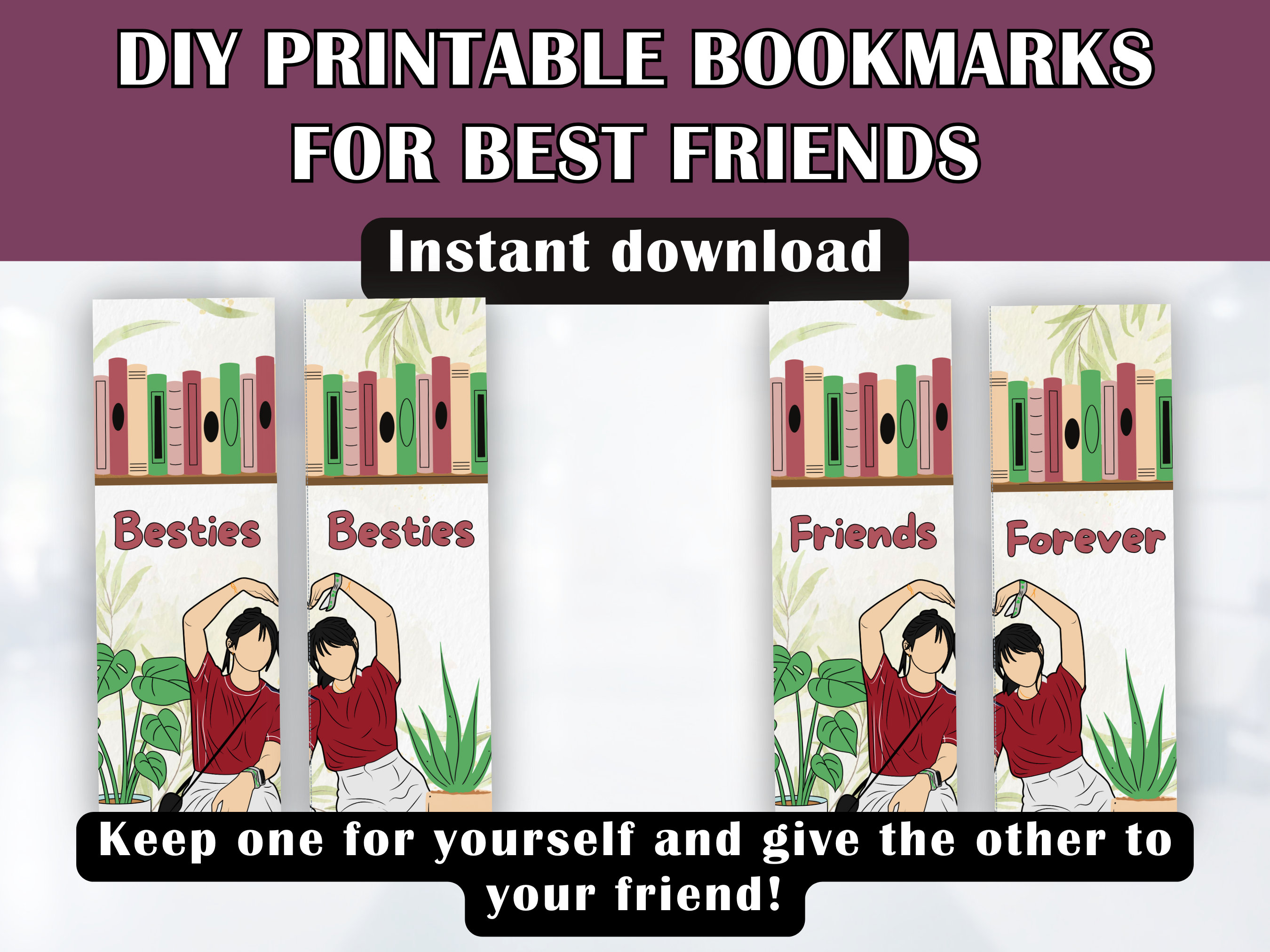 DIY Bookmarks for Best Friend Gifts Bookish Bestie Gift Bookmark ...