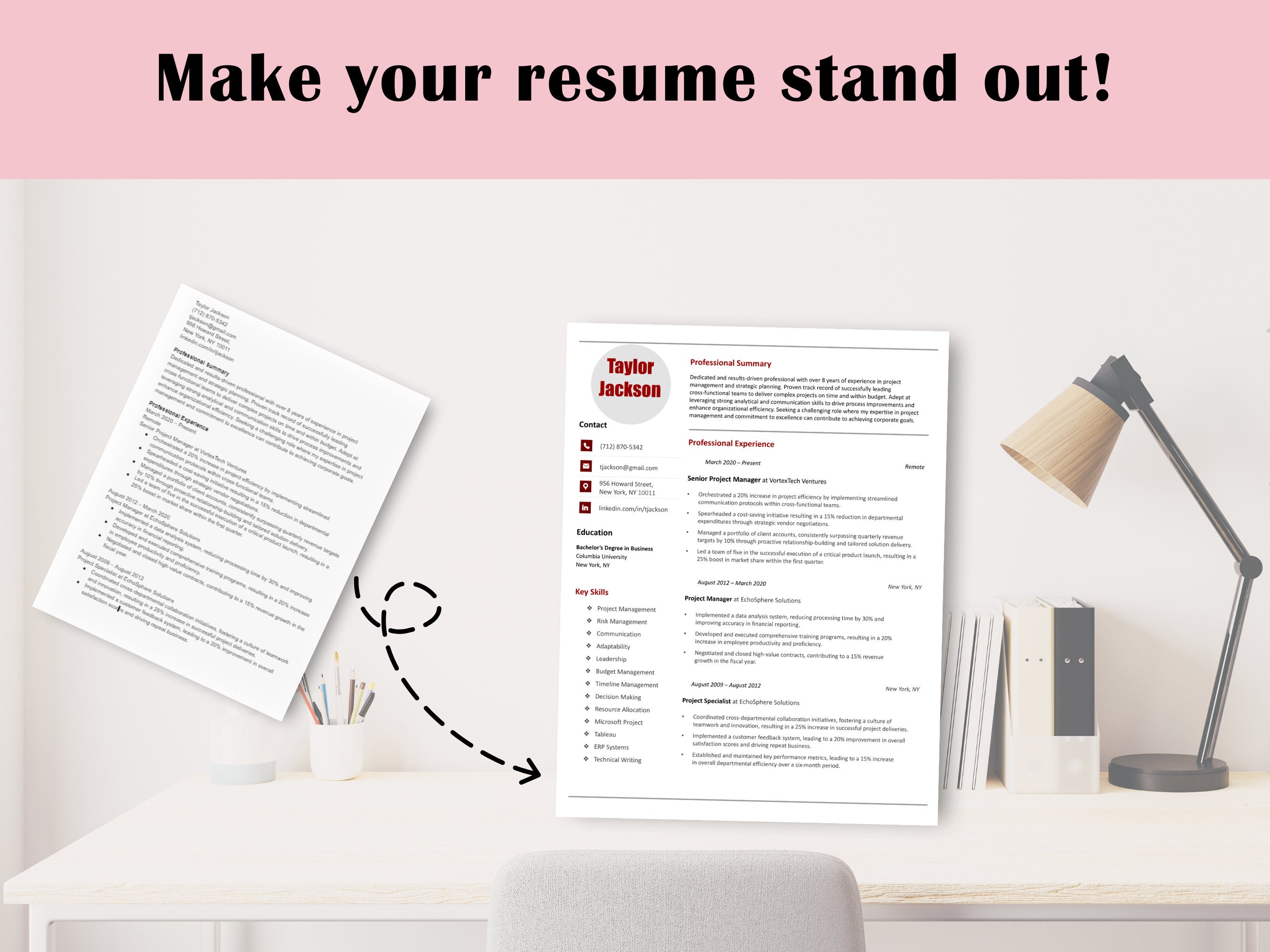 Resume Template for New Career and Job Searching Employment Resume ...