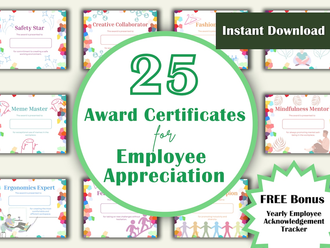 Employee Appreciation Award Certificates for Employee Appreciation Day ...