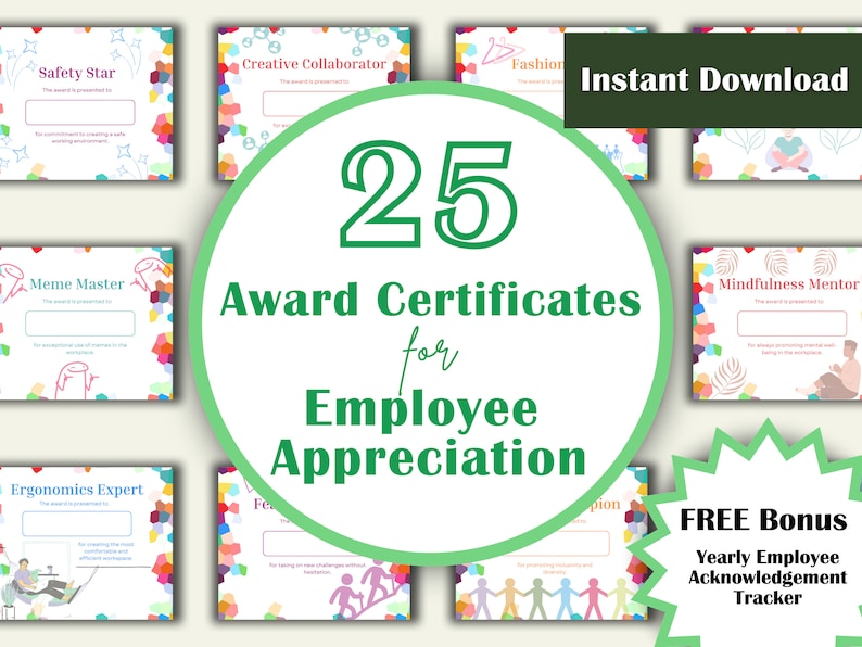 Employee Appreciation Award Certificates for Employee Appreciation Day ...
