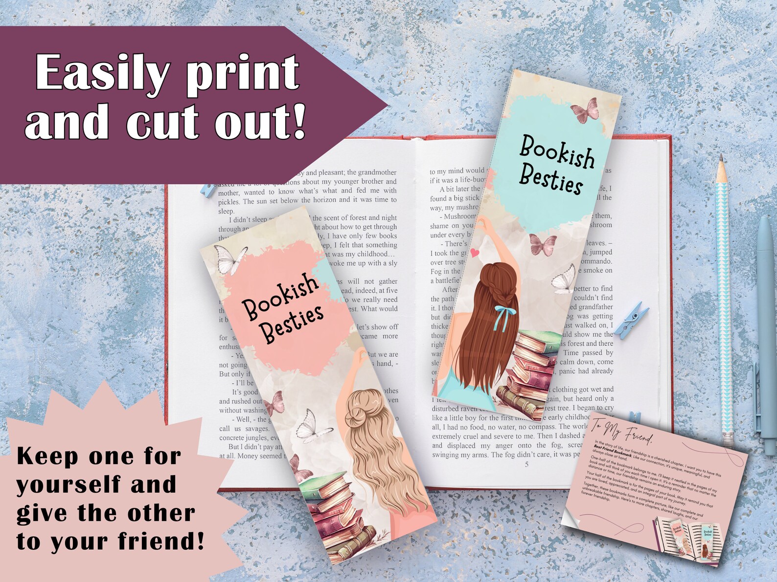 DIY Bookmarks for Best Friend Gifts | Bookish Bestie Gift Bookmark ...