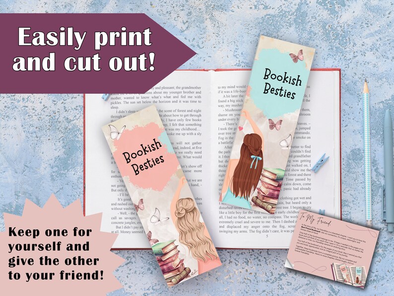 DIY Bookmarks for Best Friend Gifts | Bookish Bestie Gift Bookmark ...