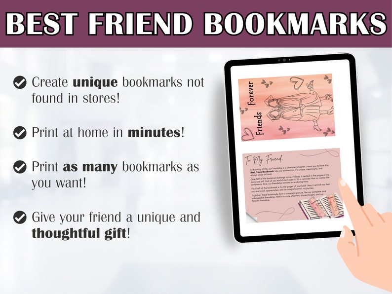DIY Bookmarks for Best Friend Gifts Bookish Bestie Gift Bookmark ...
