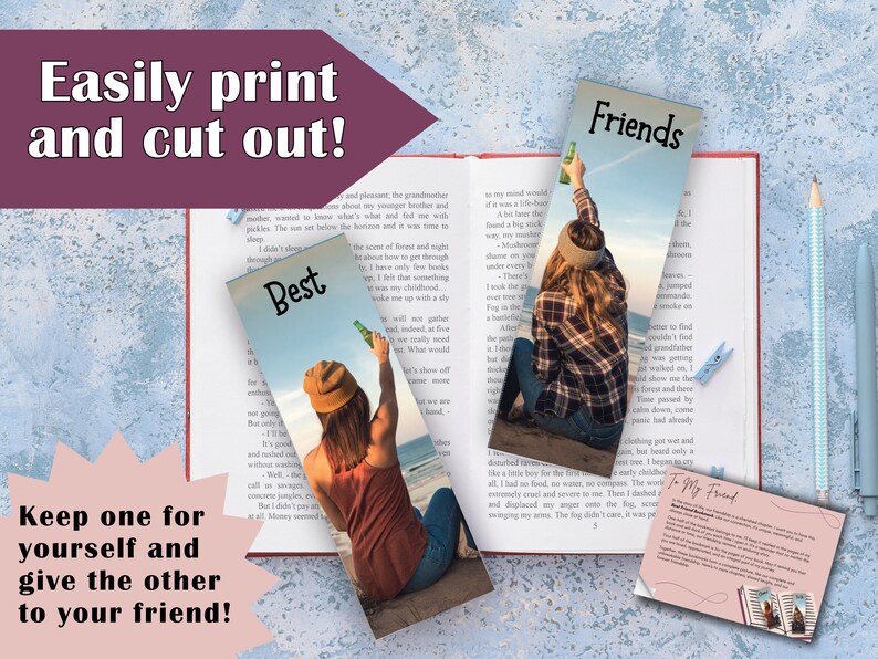 DIY Bookmarks for Best Friend Gifts Bookish Bestie Gift Bookmark ...