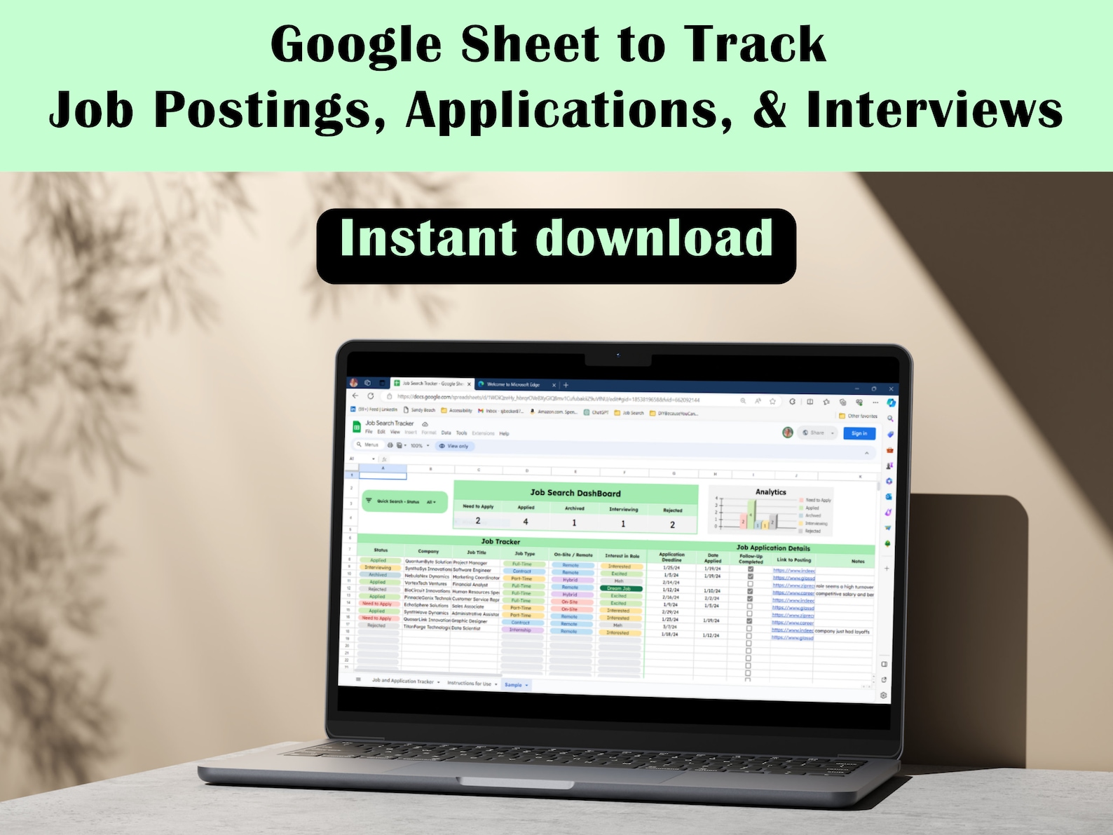 Job Tracker for New Career and Job Searching | Employment Job ...