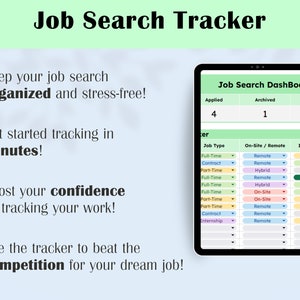 Job Tracker for New Career and Job Searching | Employment Job ...