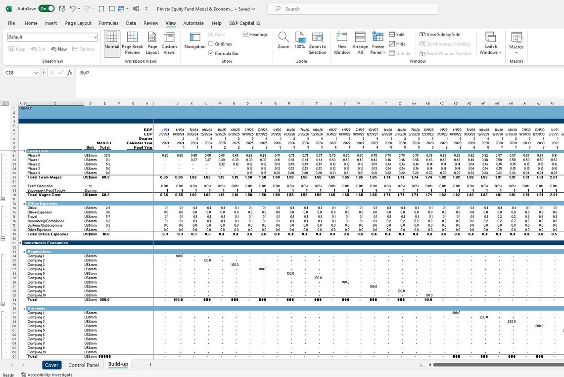 Private Equity Financial Model & Economics | Excel Template - Etsy