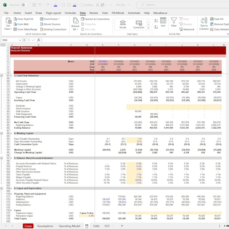 Discounted Cash Flow (DCF) Financial Model | Valuation Template - Etsy