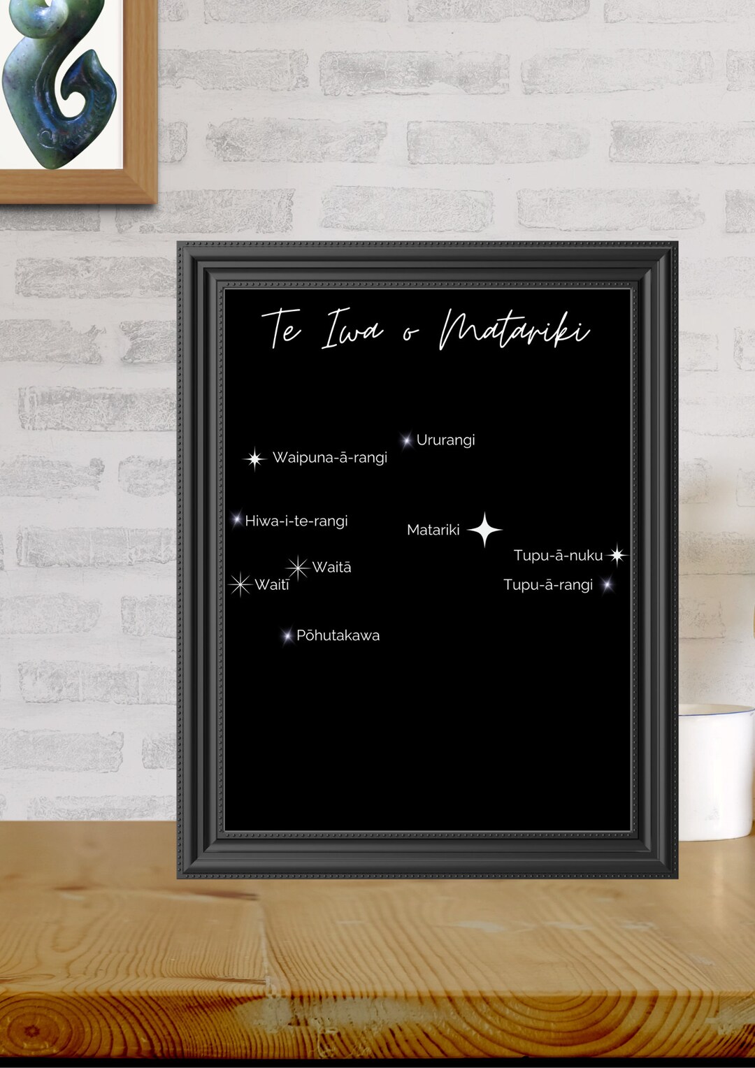 Matariki Pleiades Seven Sisters Stars Poster Map Te Reo Maori - Etsy