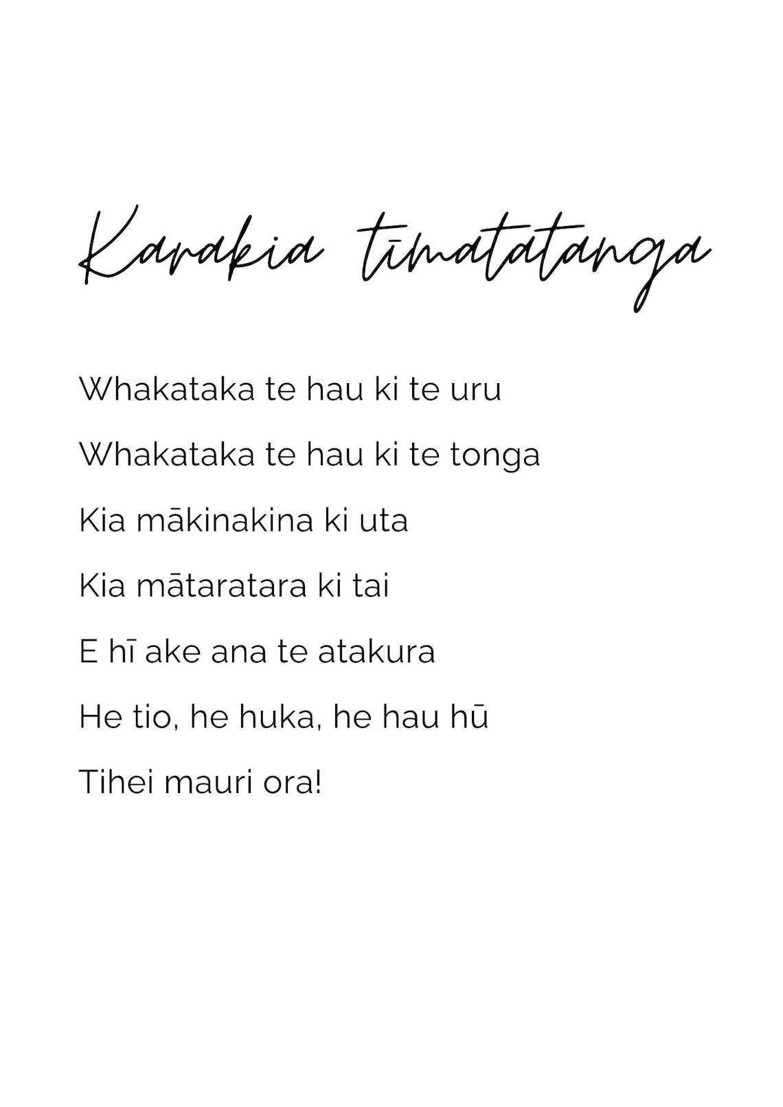 Karakia, Prayer, Meeting Opening Karakia, Affirmations - Etsy