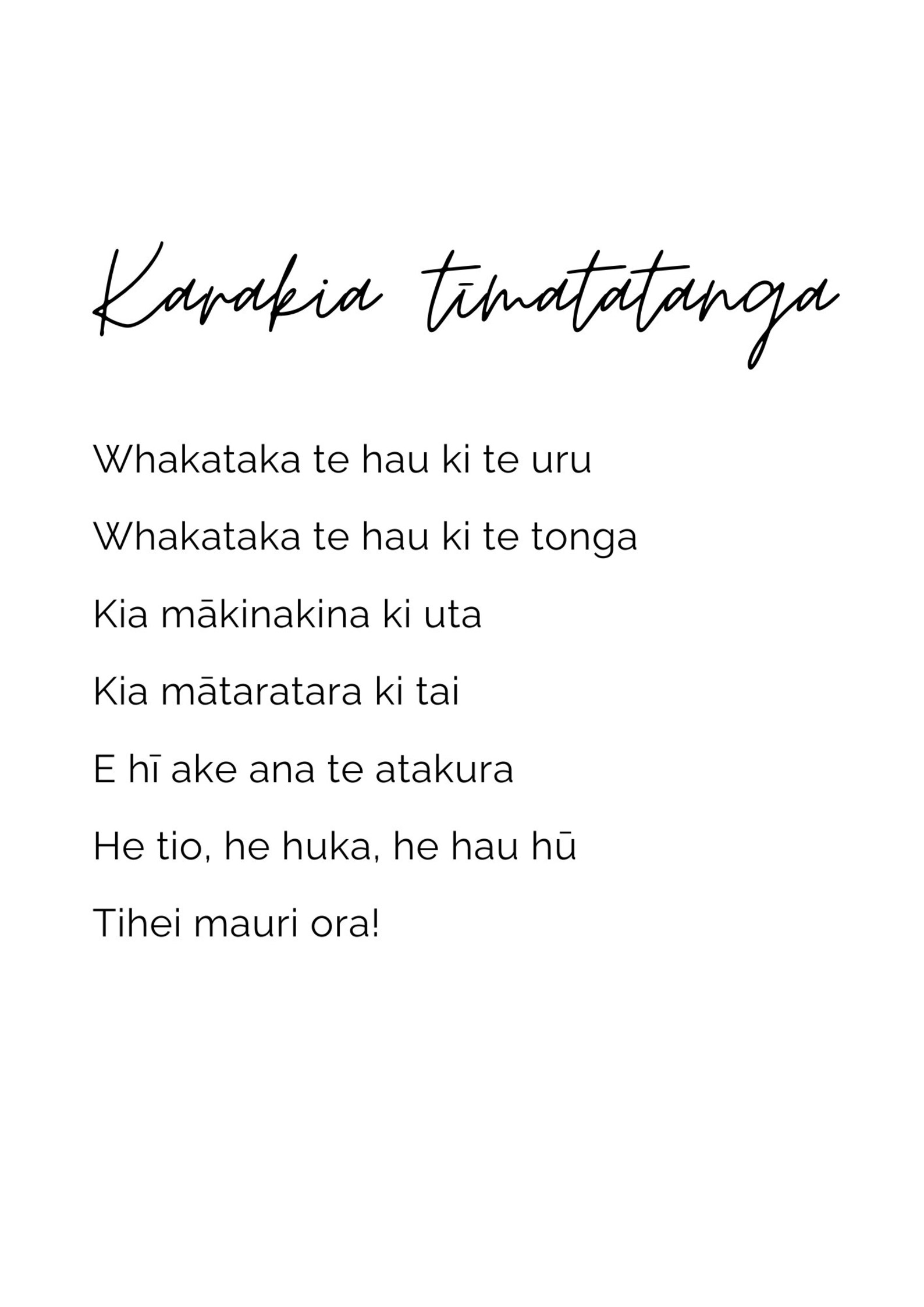 Karakia, Prayer, Meeting Opening Karakia, Affirmations - Etsy