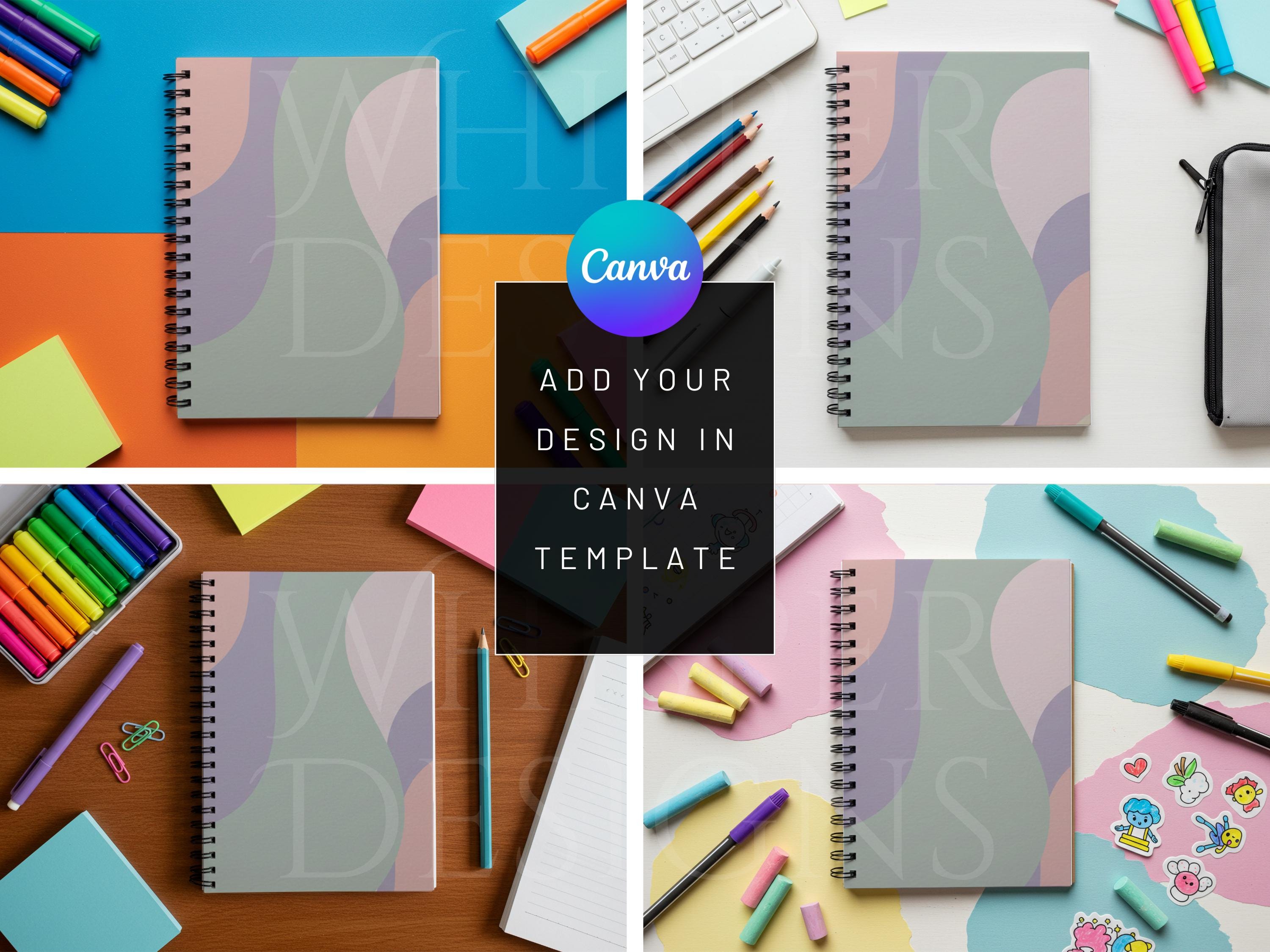 Spiral Notebook Mockup Bundle -10 Youth Design Mockups -notebook Mockup ...