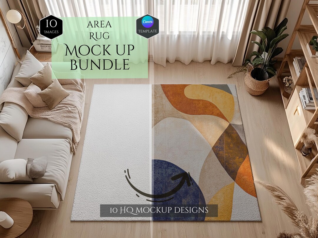Area Rug Mockup Bundle -home Decor Mockups -10 Mockup Designs ...