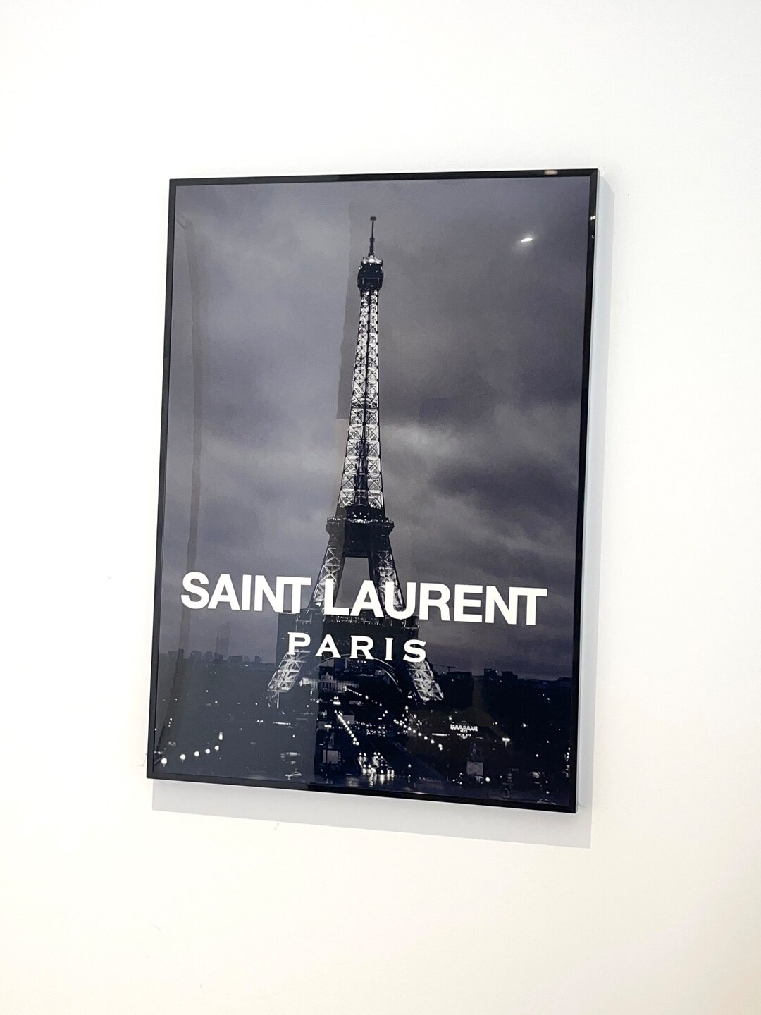 YSL Eiffel Tower Wall Art Décor Frame Black - Etsy