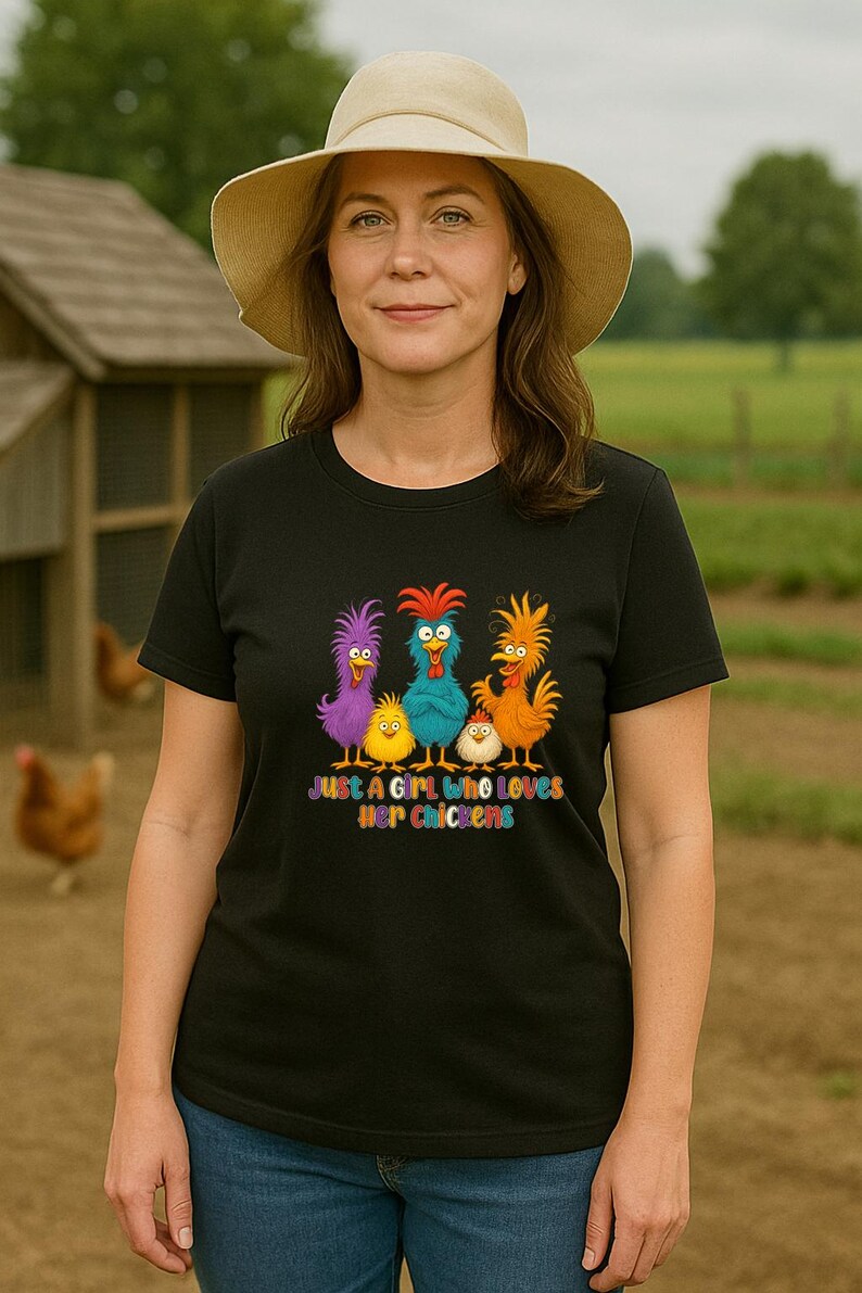Just a Girl Who Loves Her Chickens PNG – Funny Chicken Sublimation ...