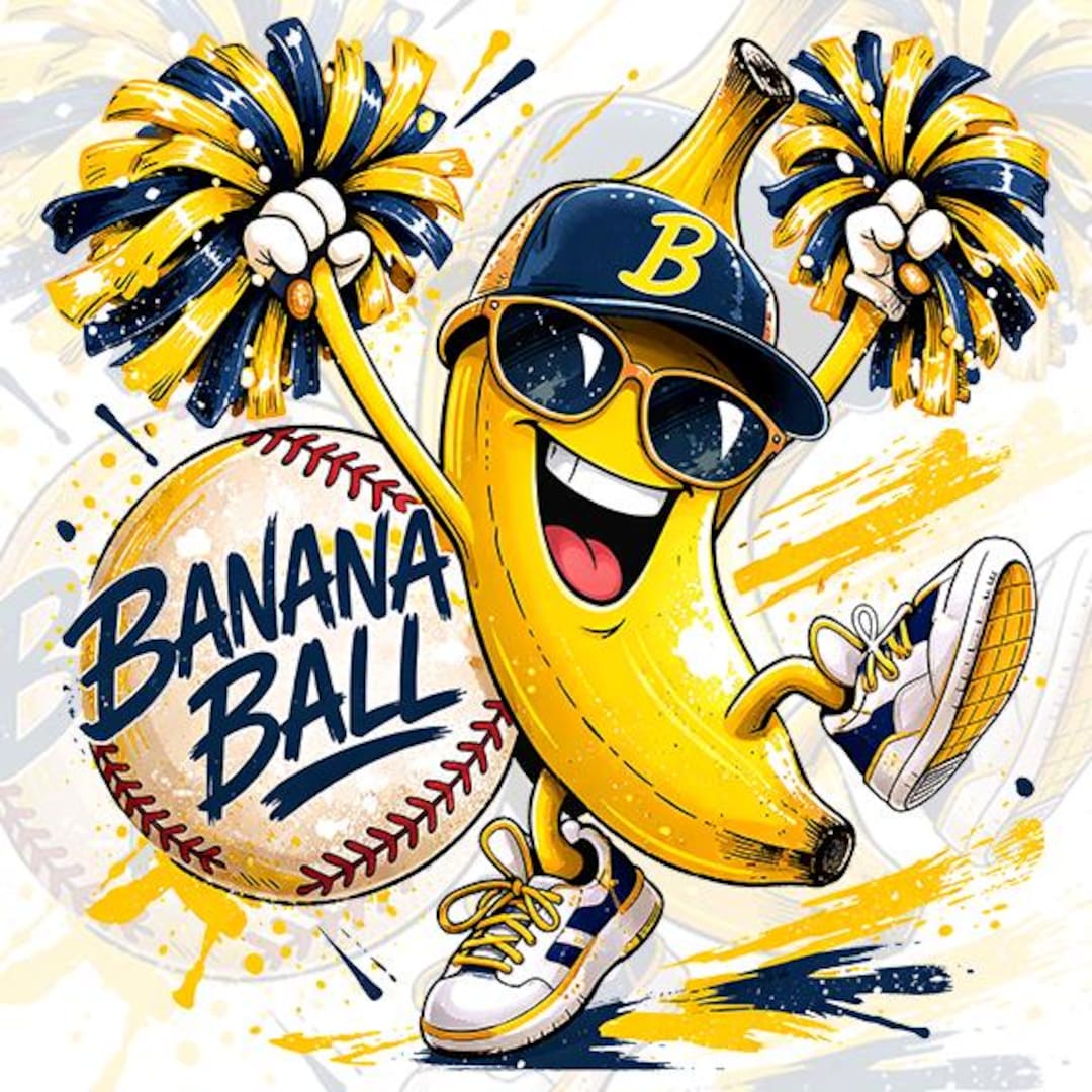Banana Ball Cheer Graphic PNG, Savannah Bananas (digital Download) - Etsy