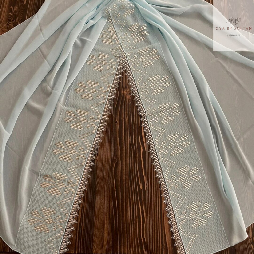 Blue Egyptian Assuit Crochet and Beaded Hipscarf/scarf/cover, Wire ...