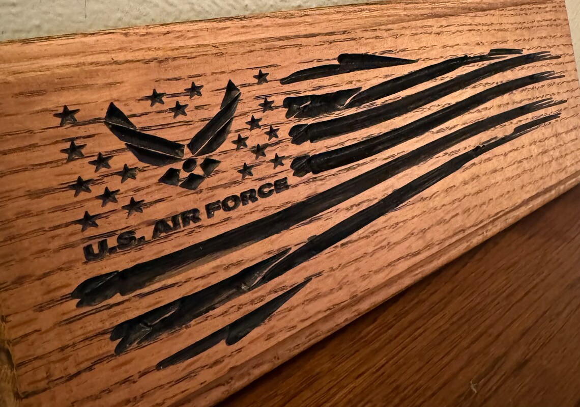 United States Air Force Carved Flag Sign - Etsy