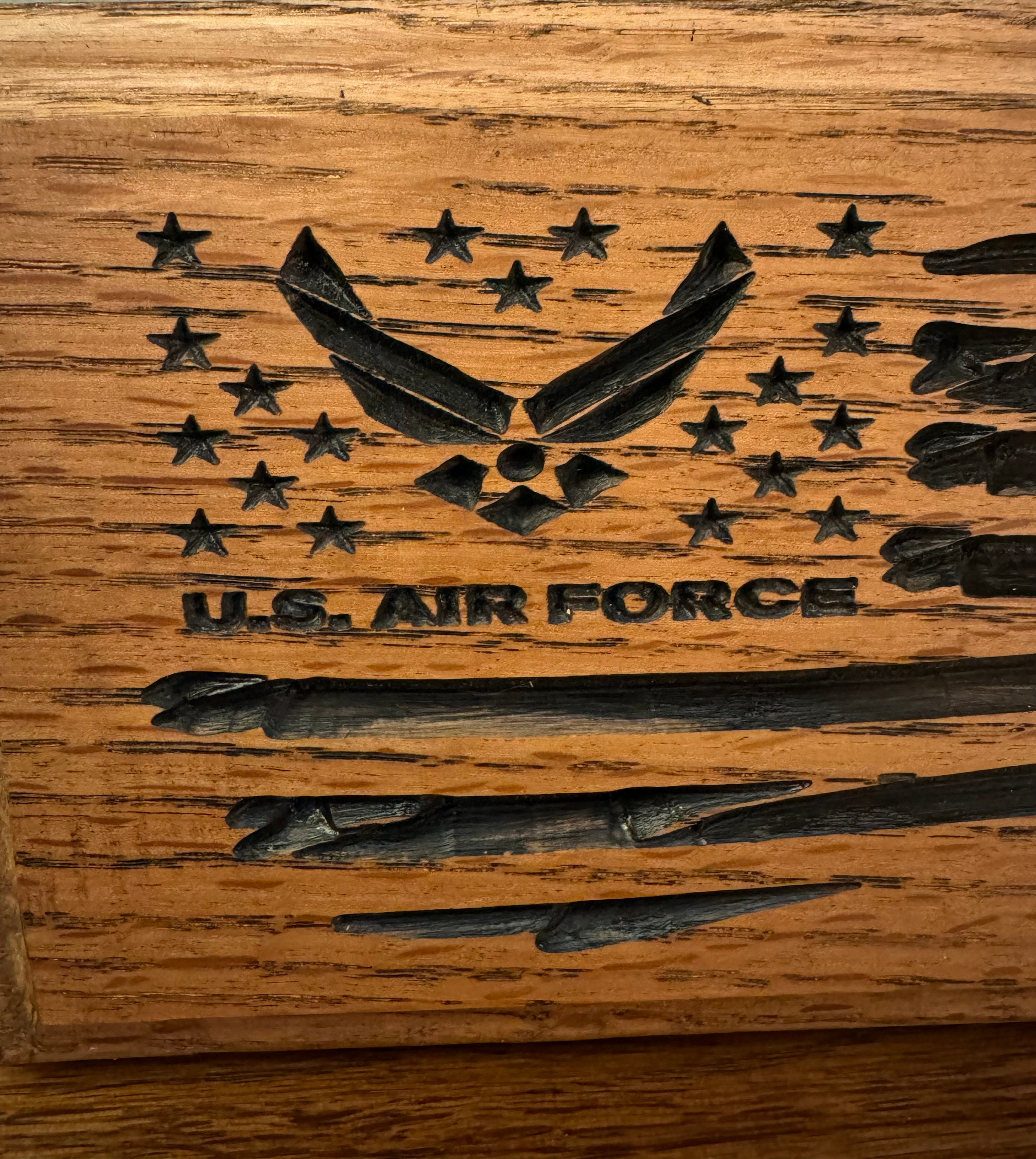 United States Air Force Carved Flag Sign - Etsy