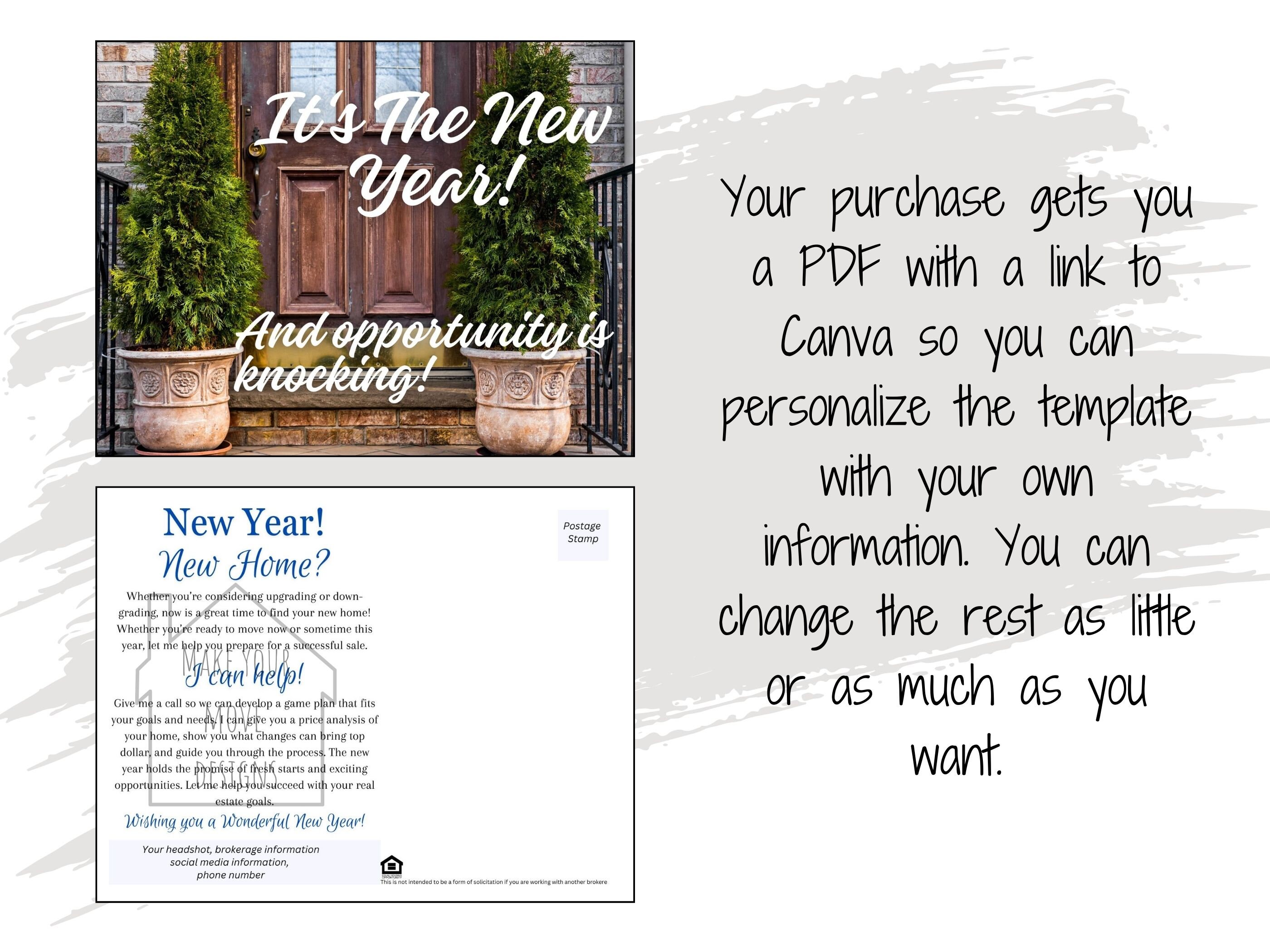 January Real Estate Farming Postcard - Etsy