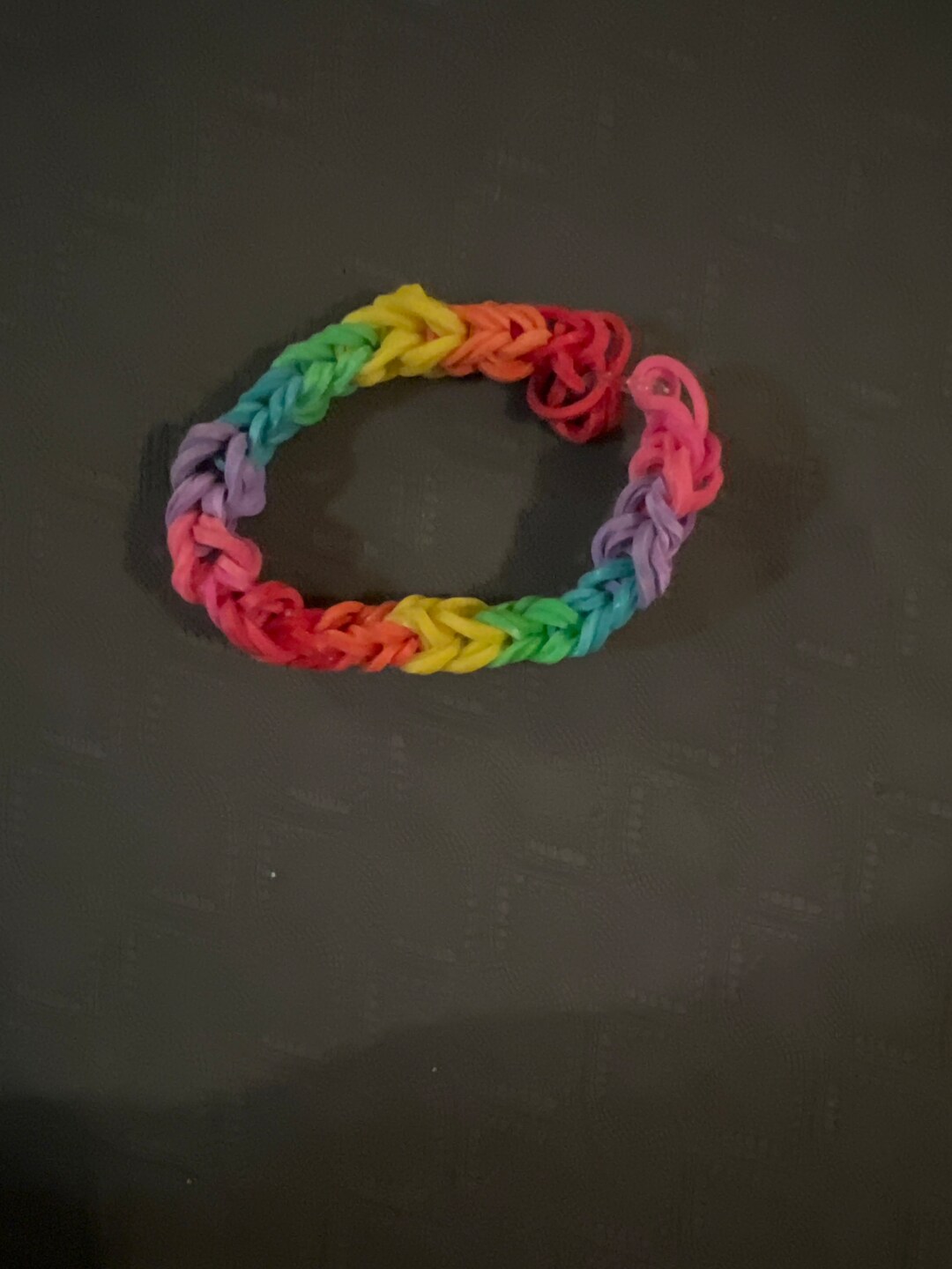 Rainbow Rubber Band Bracelet - Etsy