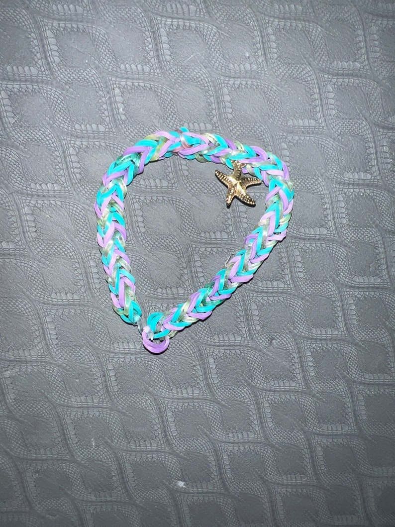 Charm Multi Color Rubber Band Bracelet - Etsy
