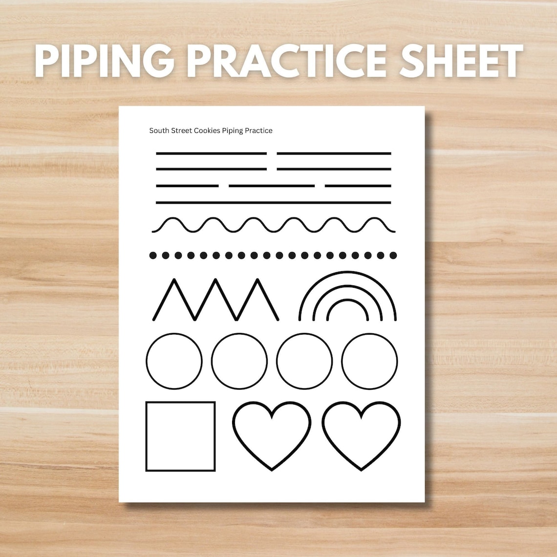 Royal Icing Piping Practice Sheet - Etsy