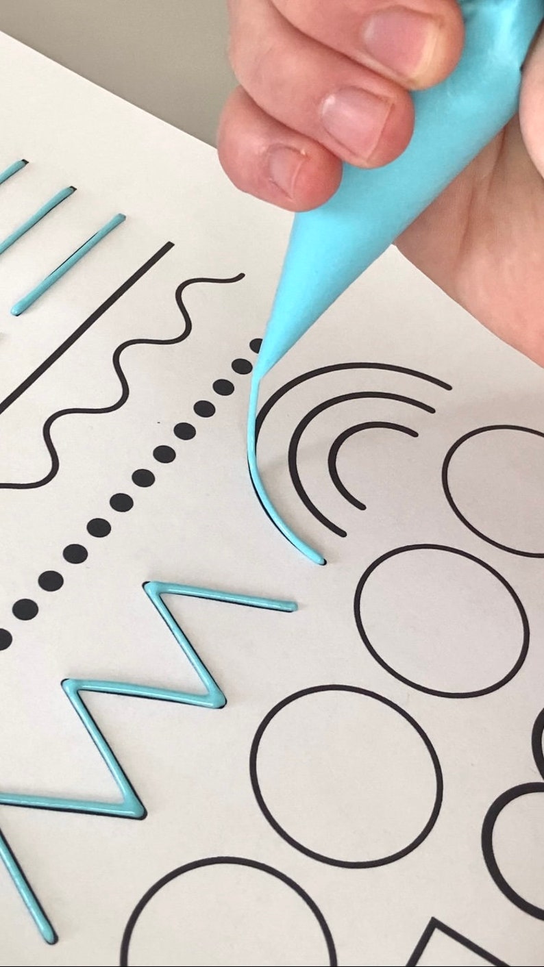 Royal Icing Piping Practice Sheet - Etsy