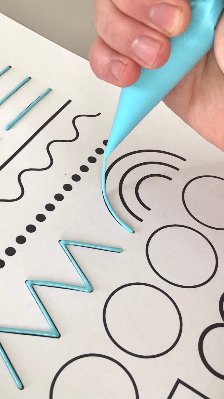 Royal Icing Piping Practice Sheet - Etsy
