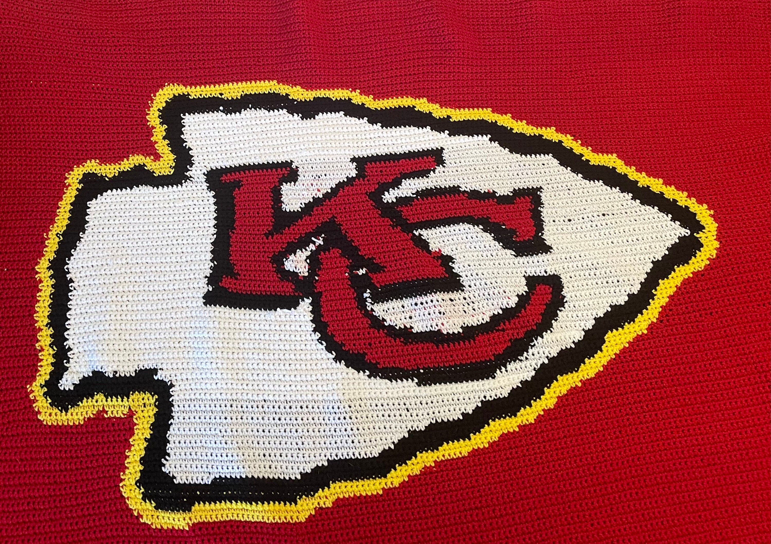 Kansas City Chiefs Crocheted Blanket - Etsy