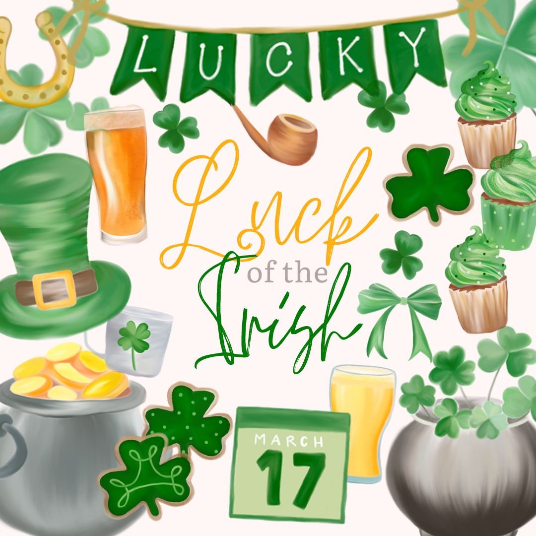 Saint Patricks Day Clipart St. Patricks Day Clipart March PNG Bundle ...