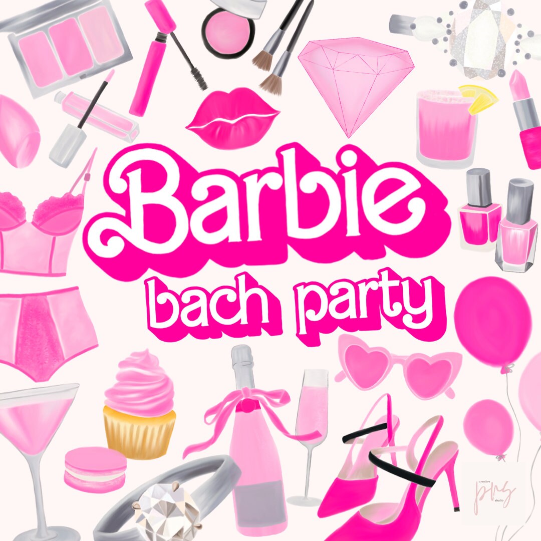 Hot Pink Bachelorette Party | Bachelorette Party Clipart | Barbie ...