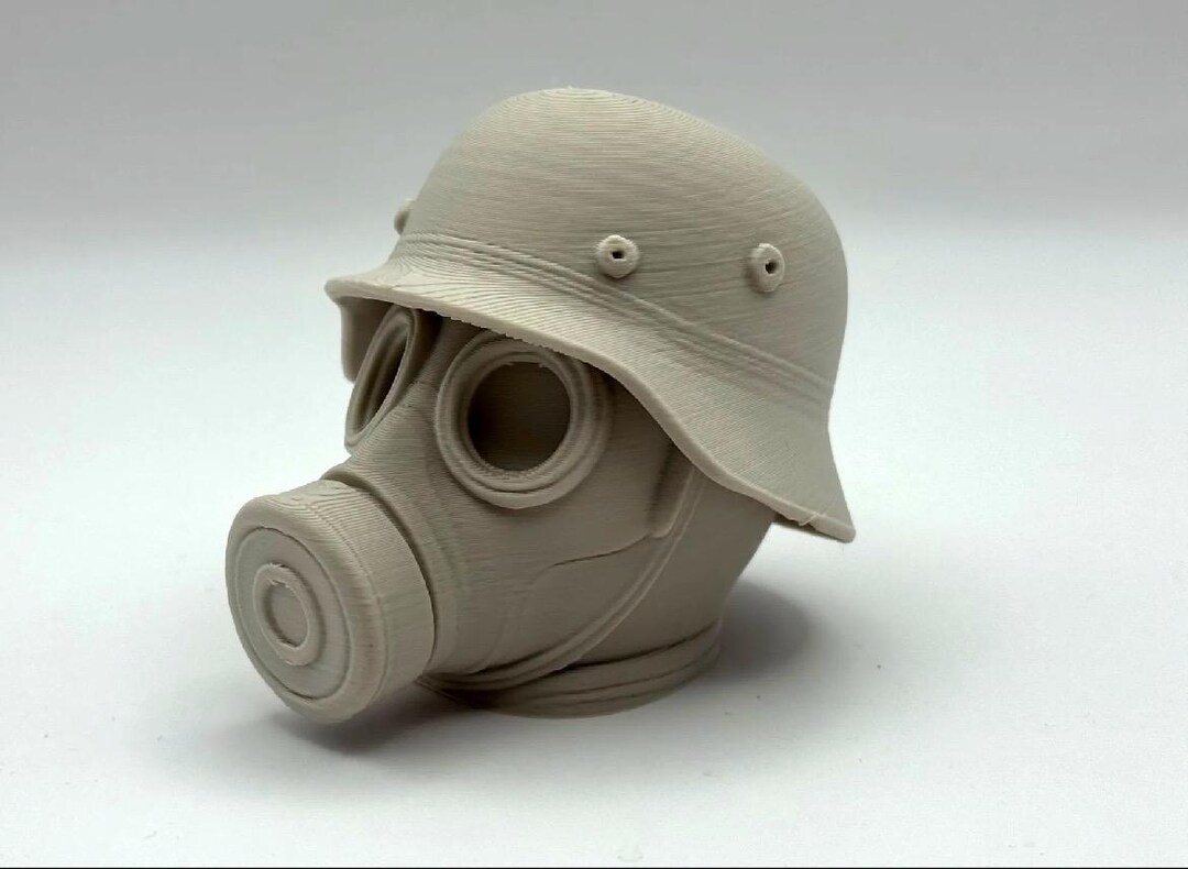 Gas Mark Head With Helmet - Etsy