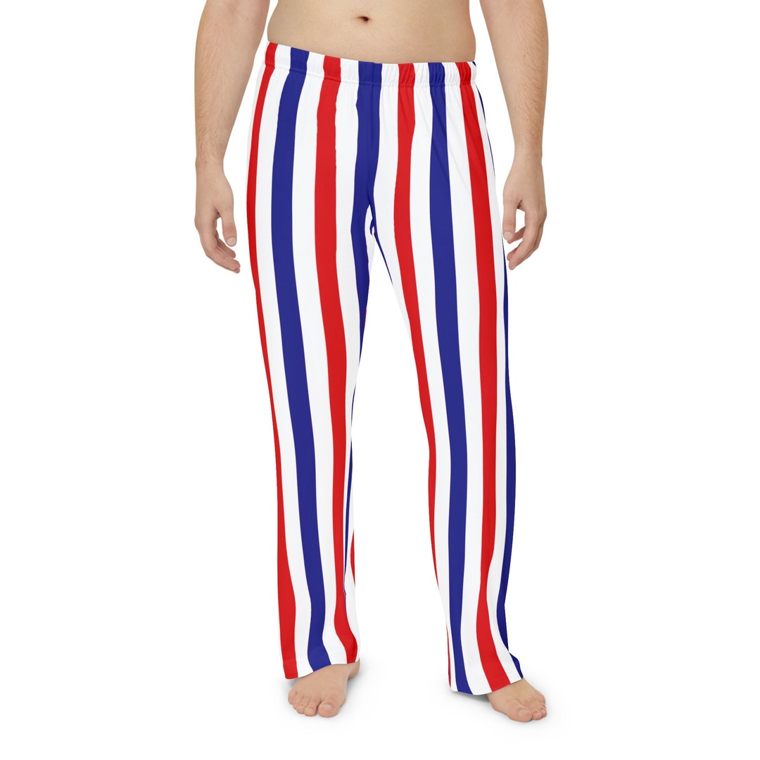 Uncle Sam Red White Blue Striped Pants / Costume Pants Pajama Bottoms ...