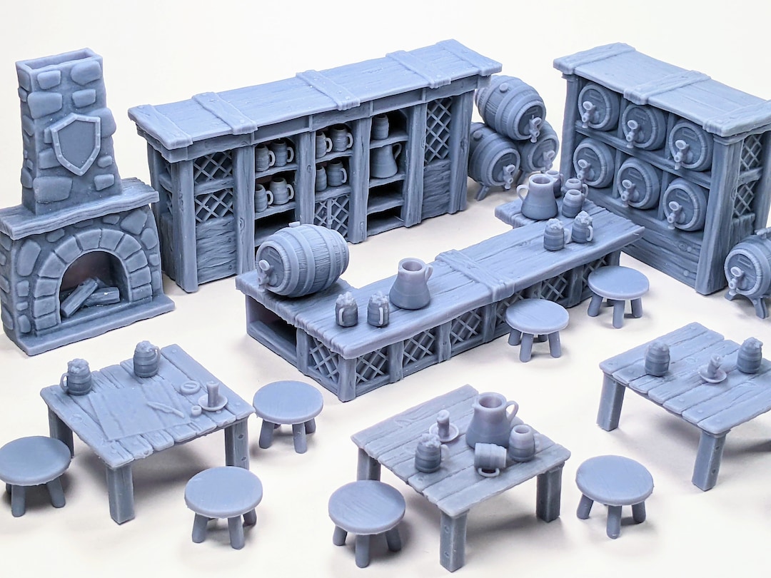 Tavern Bar Dnd Miniature Terrain, Dungeons and Dragons, D&D, Enemies ...