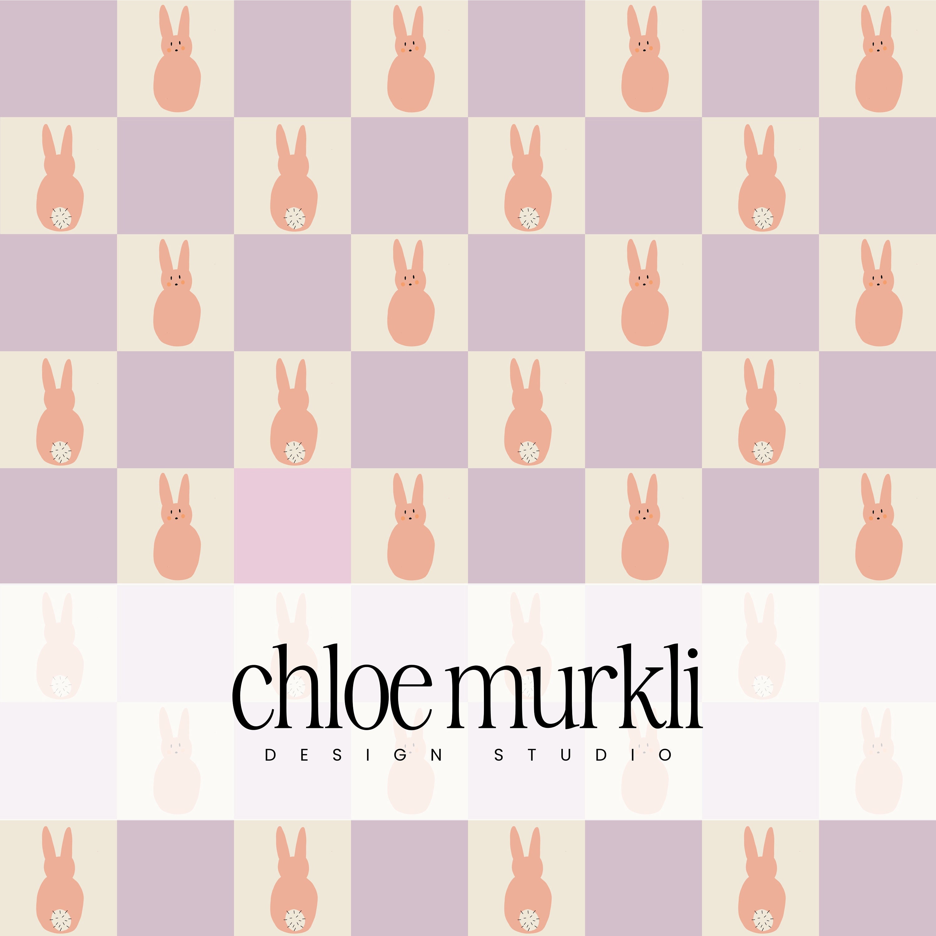 Checkered Easter Bunny Seamless Pattern, Spring Seamless Digital Paper, Digital Easter Pattern ...