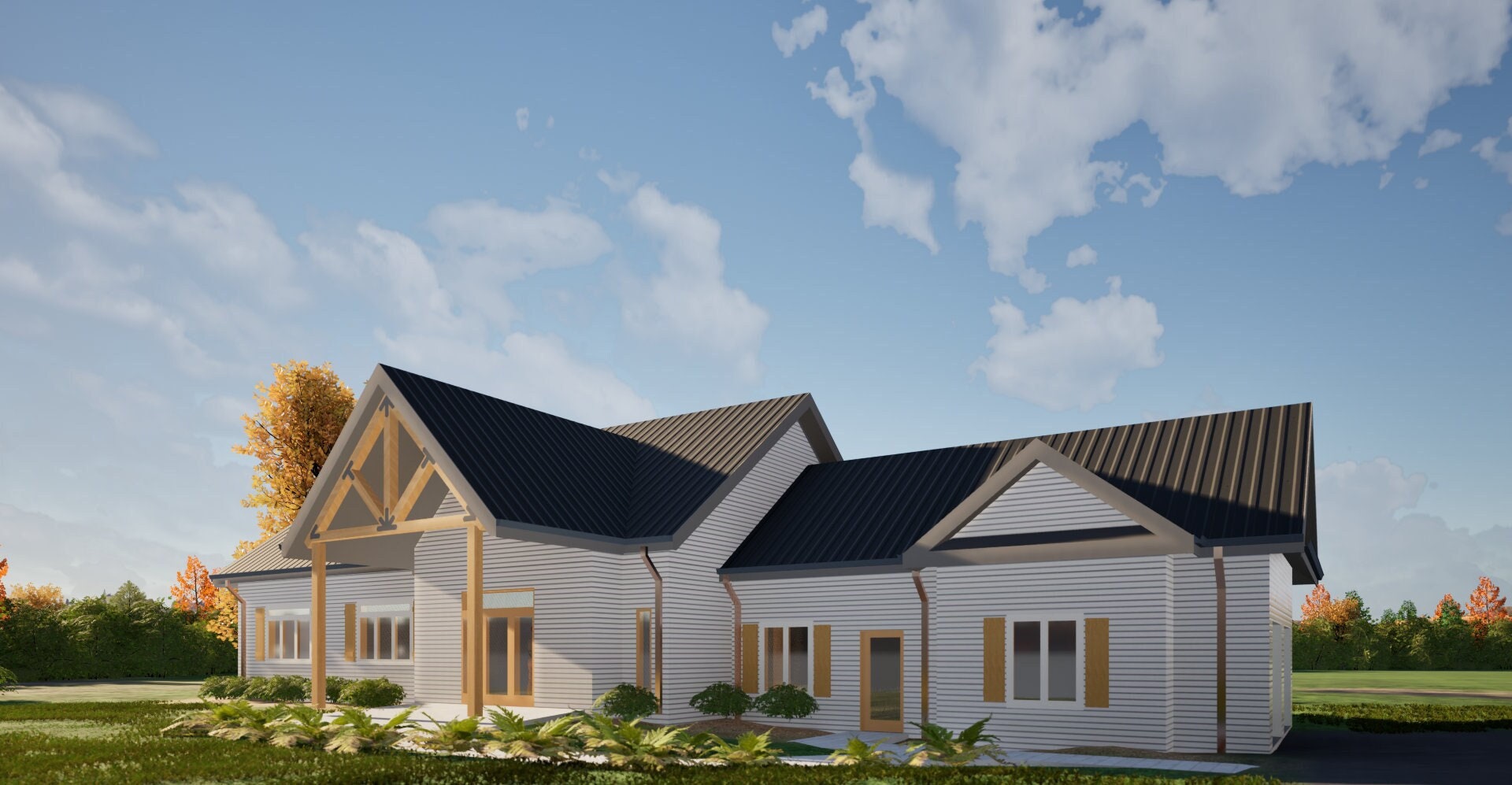 Modern Farmhouse House Plans Blueprints Full Set of Drawings Three Bed ...