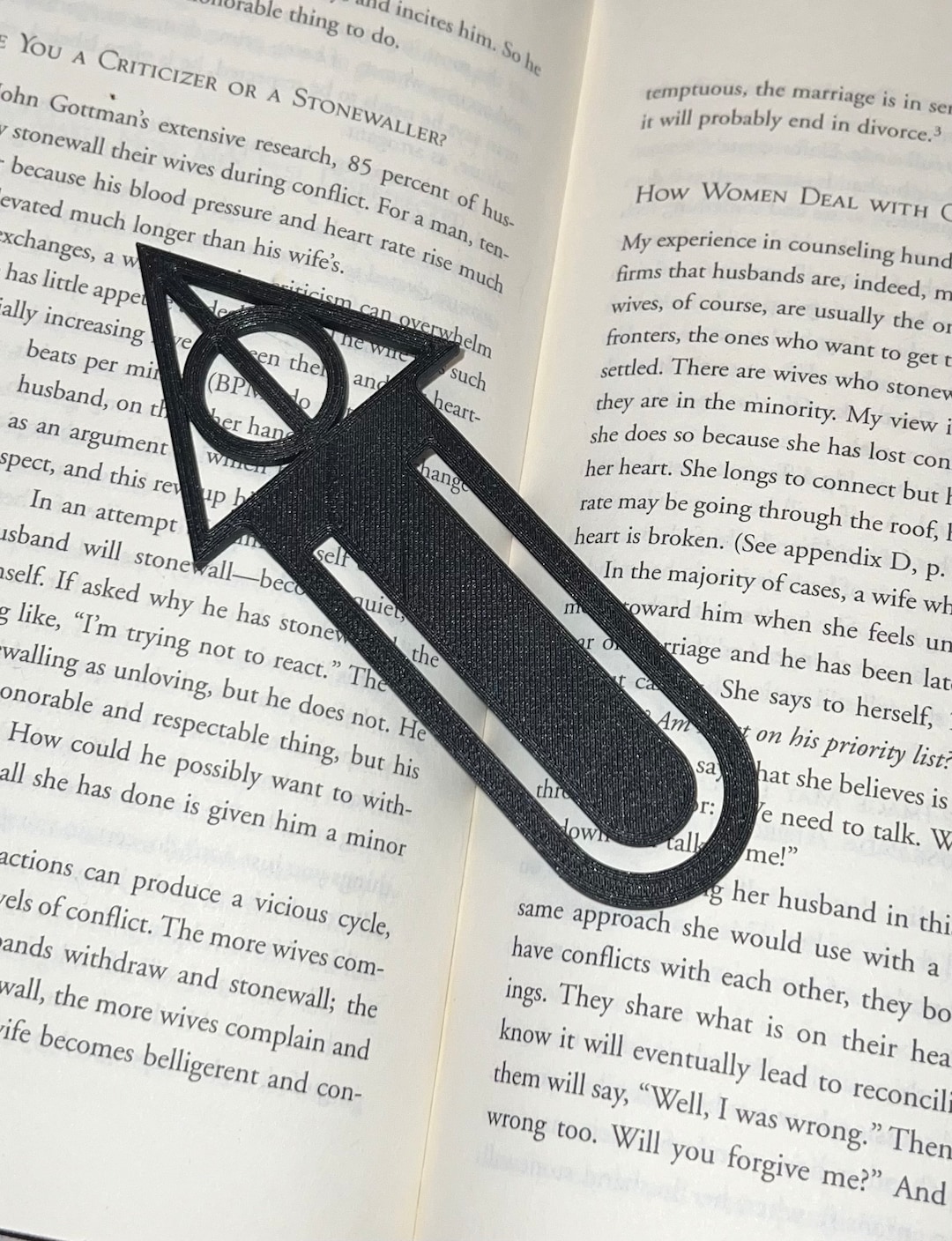 Harry Potter Deathly Hallows Bookmark - Etsy
