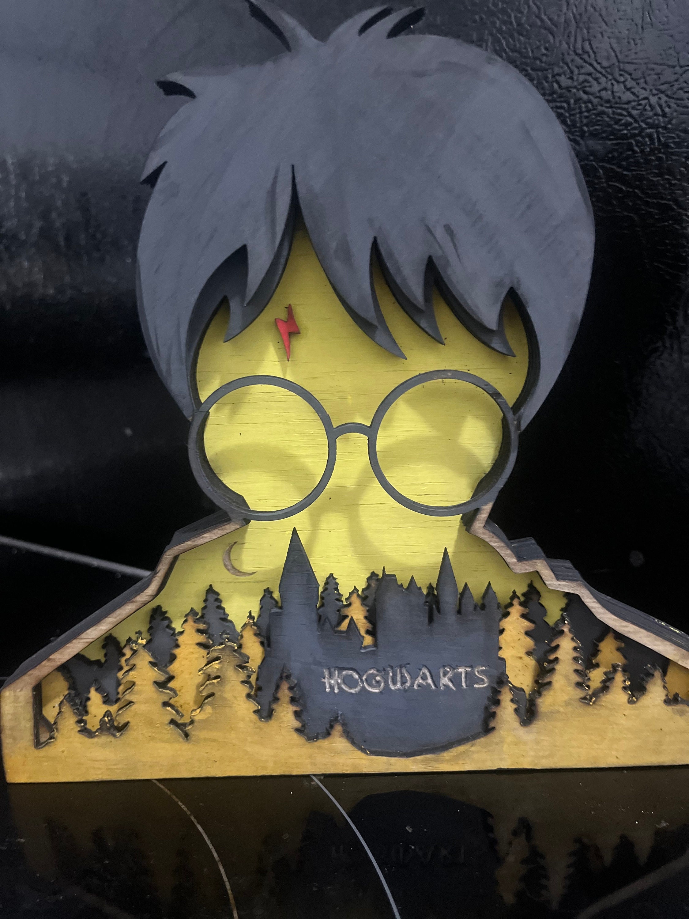 Harry Potter Wood Layered Display Hogwarts 3d Laser Figure - Etsy