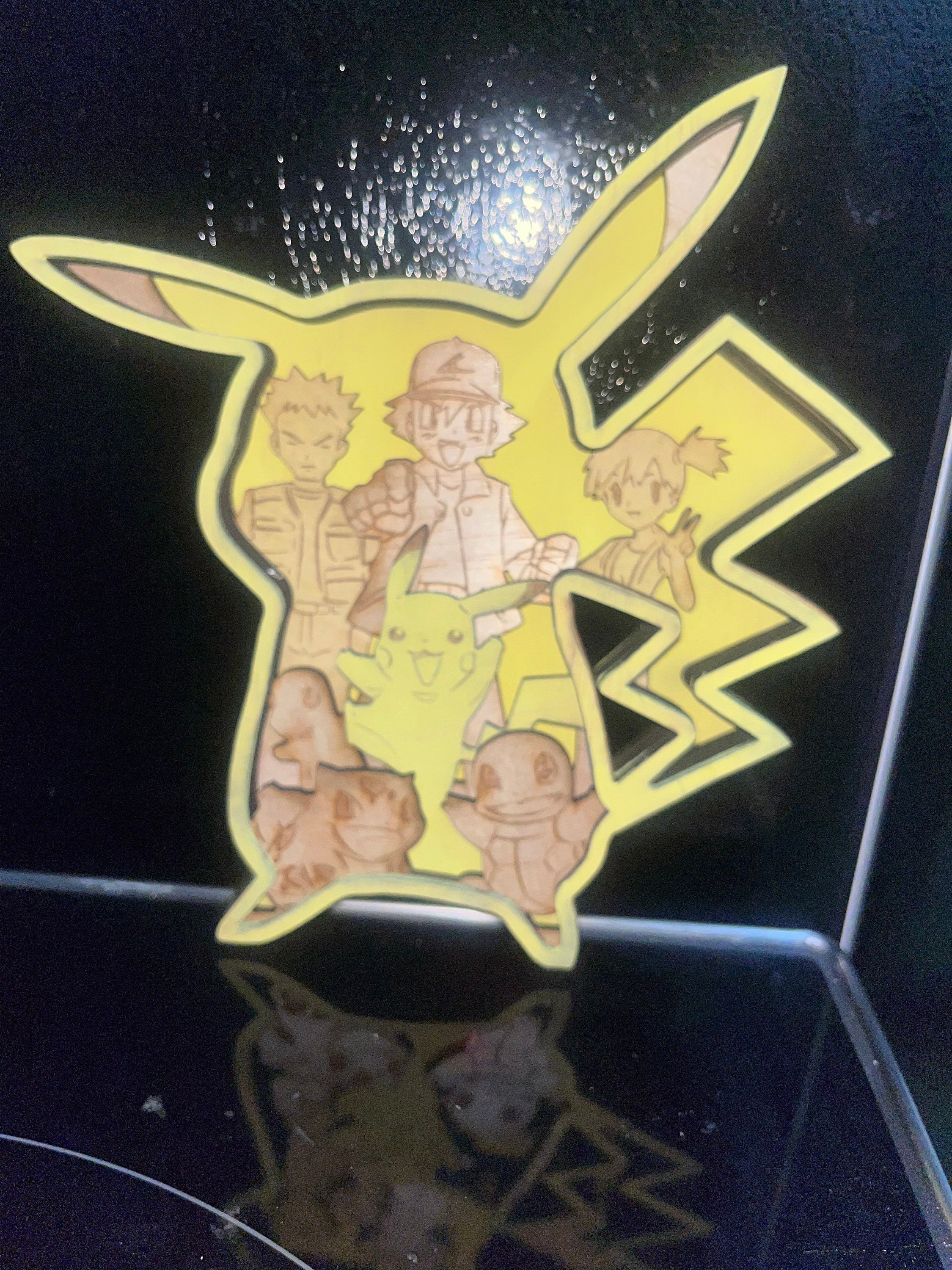 Pokemon Pikachu Wood 3d Laser Engraved Awesome Collector - Etsy