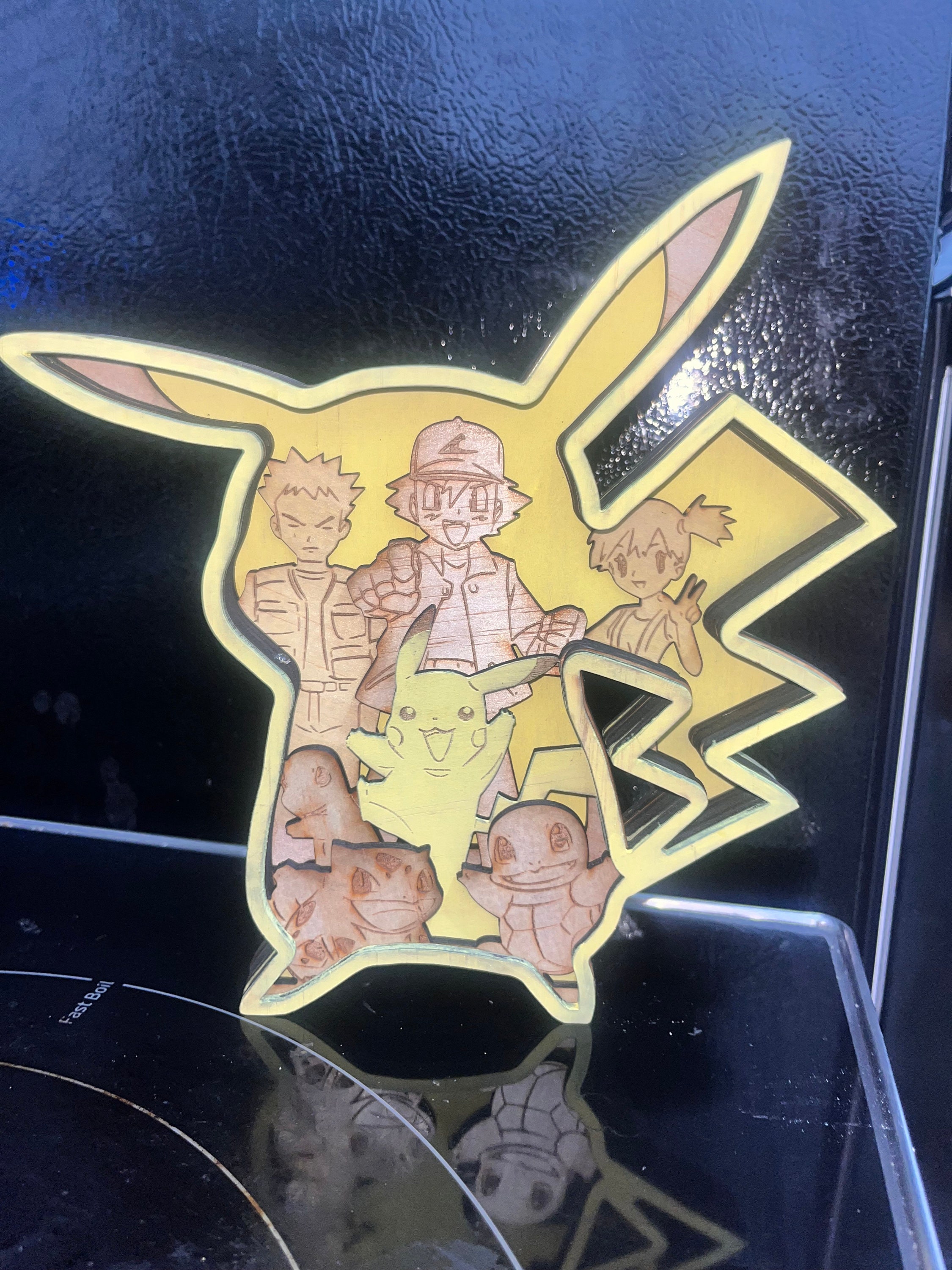 Pokemon Pikachu Wood 3d Laser Engraved Awesome Collector - Etsy