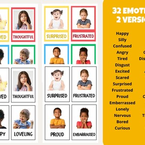 Printable Emotions Flashcards for Kids – 32 Real Children Feeling Cards ...