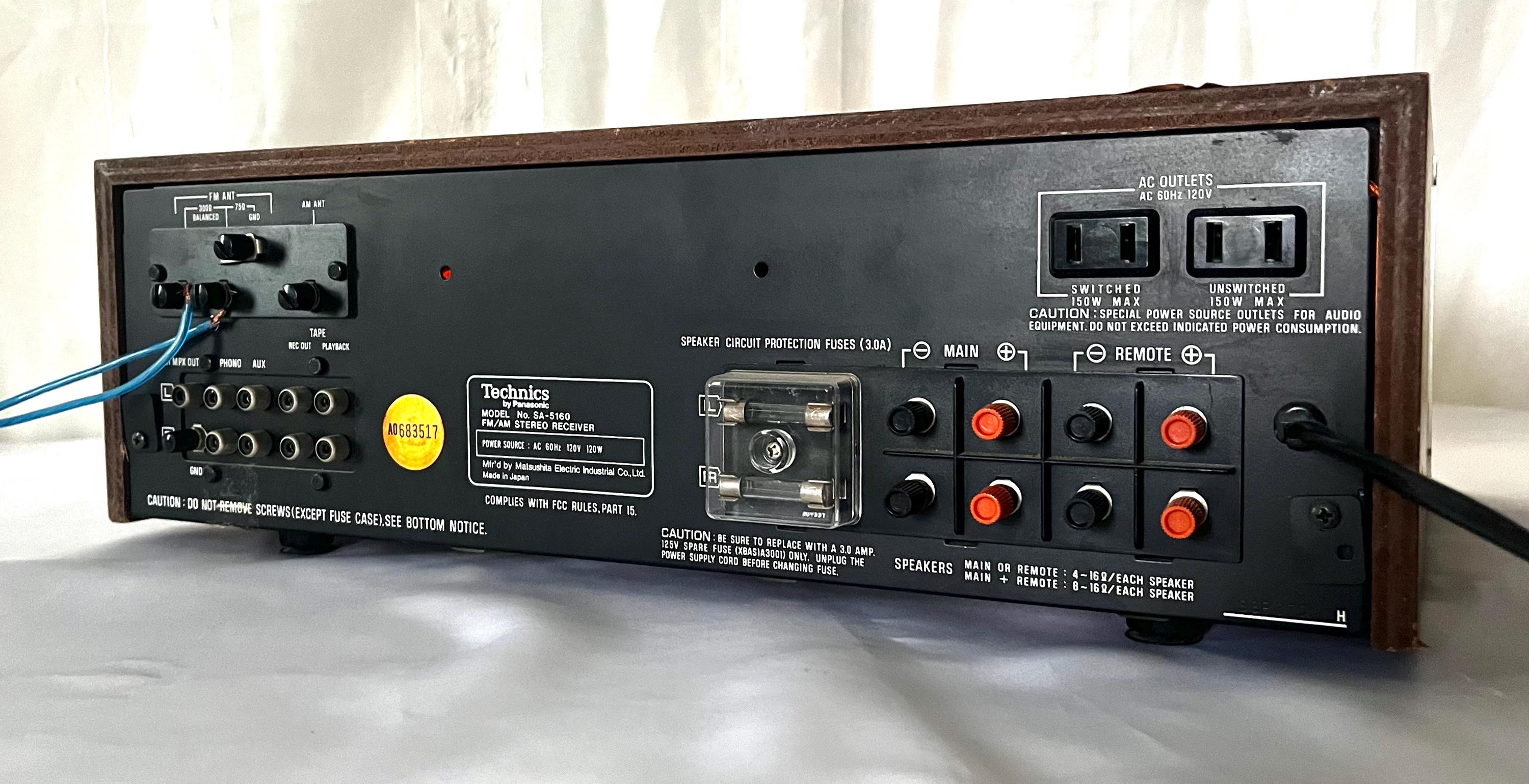 Vintage Technics by Panasonic SA 5160 Stereo Receiver Timeless Audio ...