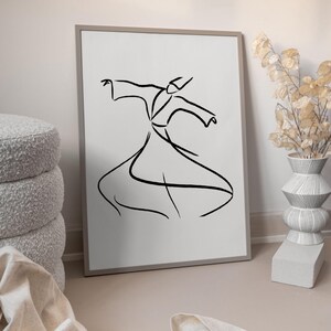 Rumi Digital Art Print | Dervish Wall Art | Sufi Art Prints | Persian ...