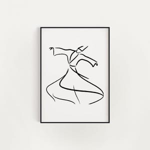 Rumi Digital Art Print | Dervish Wall Art | Sufi Art Prints | Persian ...