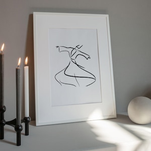 Rumi Digital Art Print | Dervish Wall Art | Sufi Art Prints | Persian ...